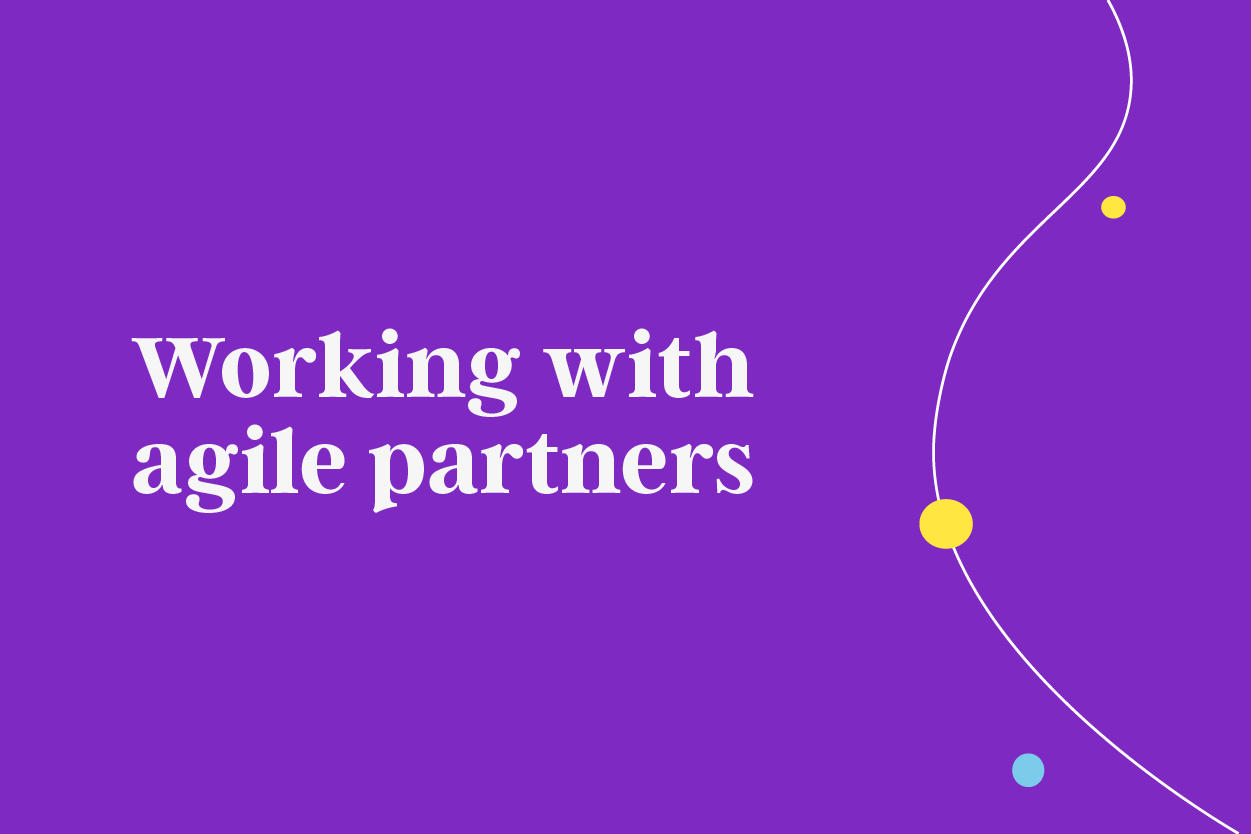 How can large organizations benefit from working with agile partners